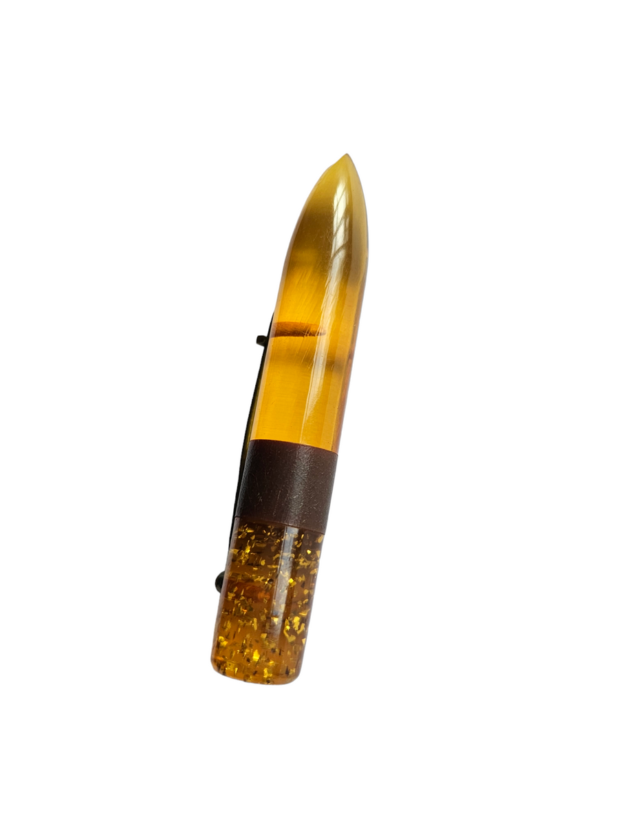 1940s Apple Juice Confetti Bakelite Bullet Brooch – Lucy Amelia's Vintage