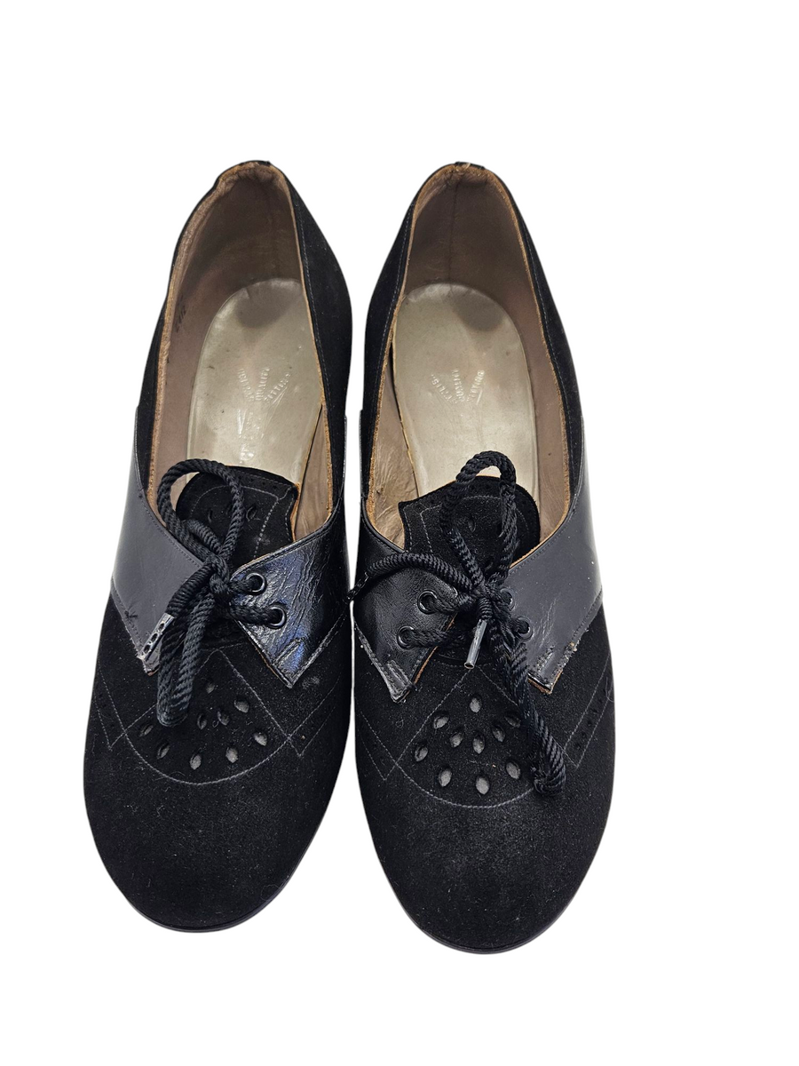 1940s CC41 Black Patent Lace Up Shoes – Lucy Amelia's Vintage
